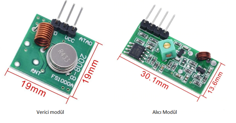 Arduino’da Kablosuz Haberleşme: 433 MHz RF Alıcı/Verici Modülü – Eğitim ...